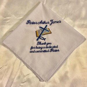 Custom Mens Handkerchief, Personalized Mens Handkerchief Embroidered ...