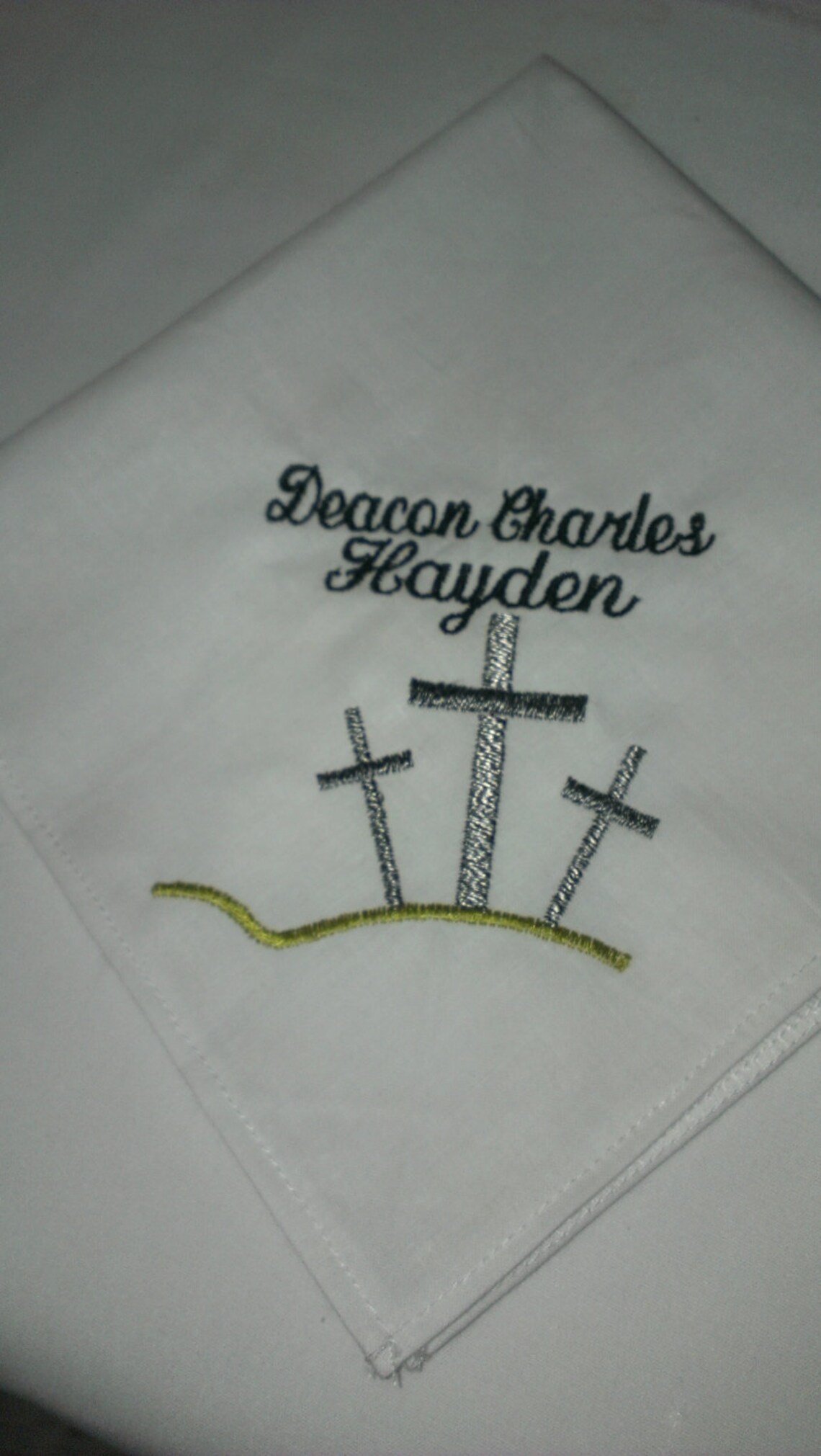 Personalized Mens Handkerchief, Custom Mens Handkerchief, Grooms Dad ...