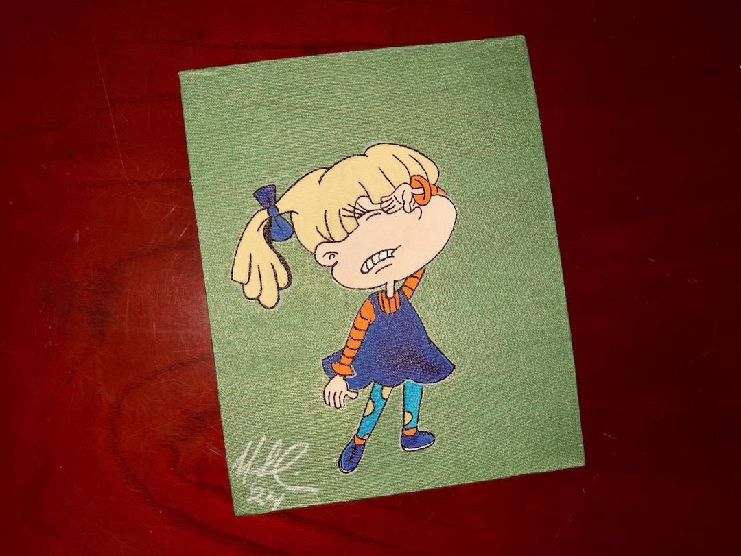 Customized ‘angelica’ From Animated “rugrats” Series. Hand Drawn ...