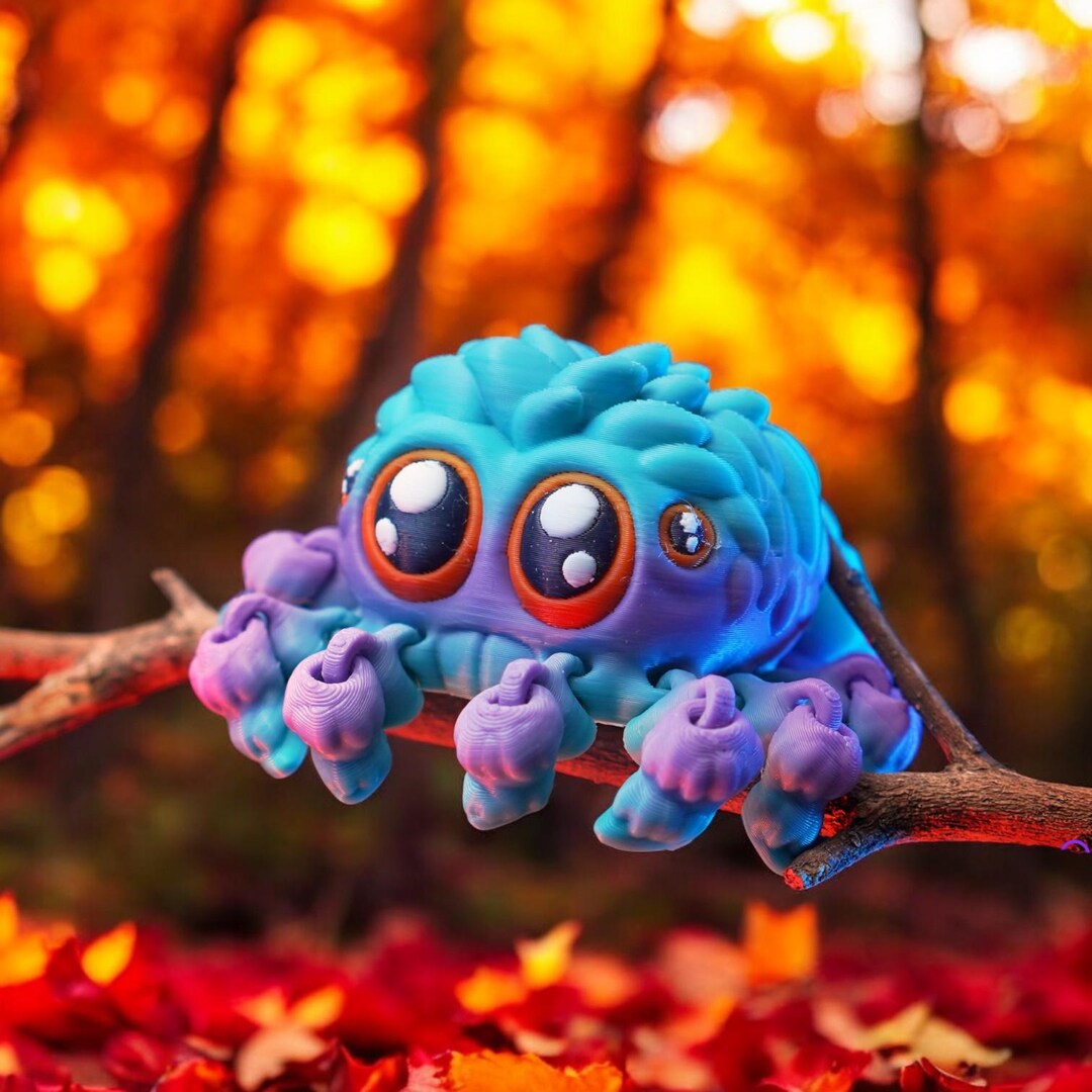 Flexy Baby Jumping Spider 3D Printed Poseable Cute Spider Figurine ...