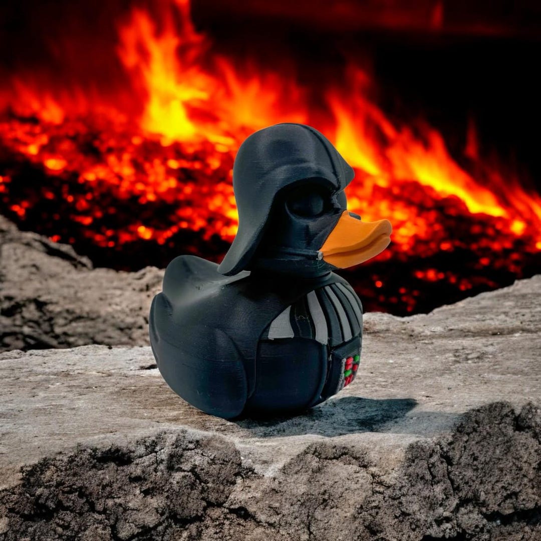 Darth Vader-themed Rubber Duck 3D Printed Collectible for Sci-fi Fans ...