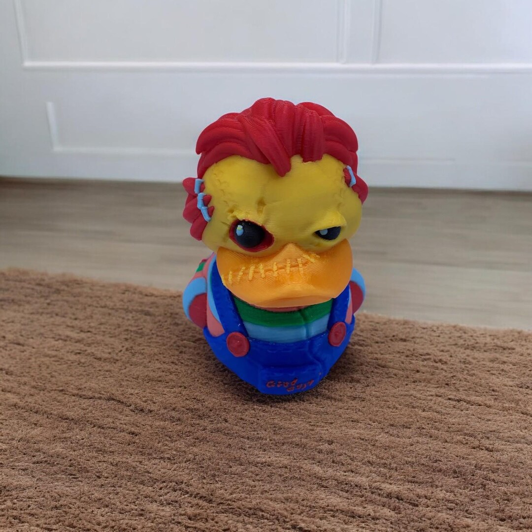 Chucky-themed Rubber Duck 3D Printed Creepy Collectible for Horror Fans ...