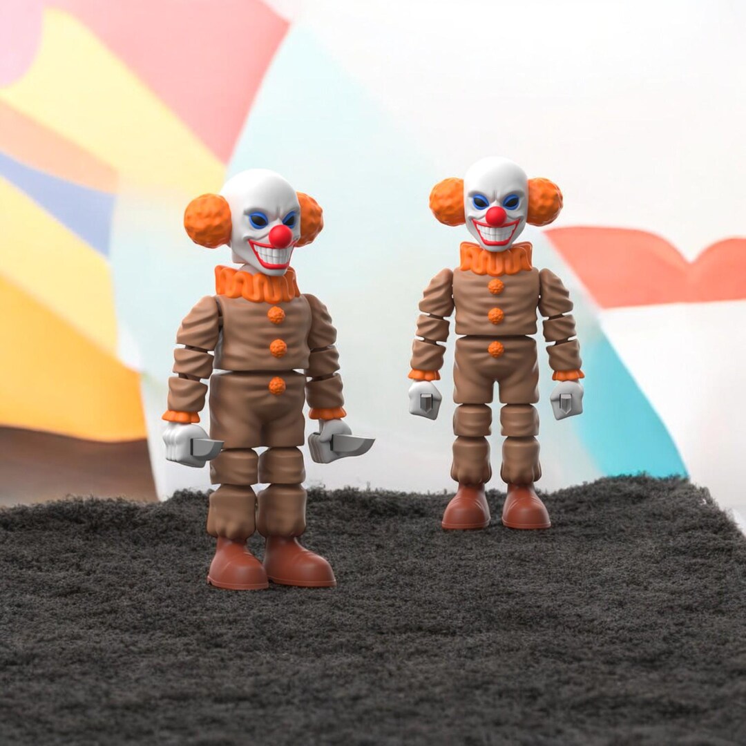 Flexi Articulated Halloween Clown Joker 3D Printed Poseable Creepy ...