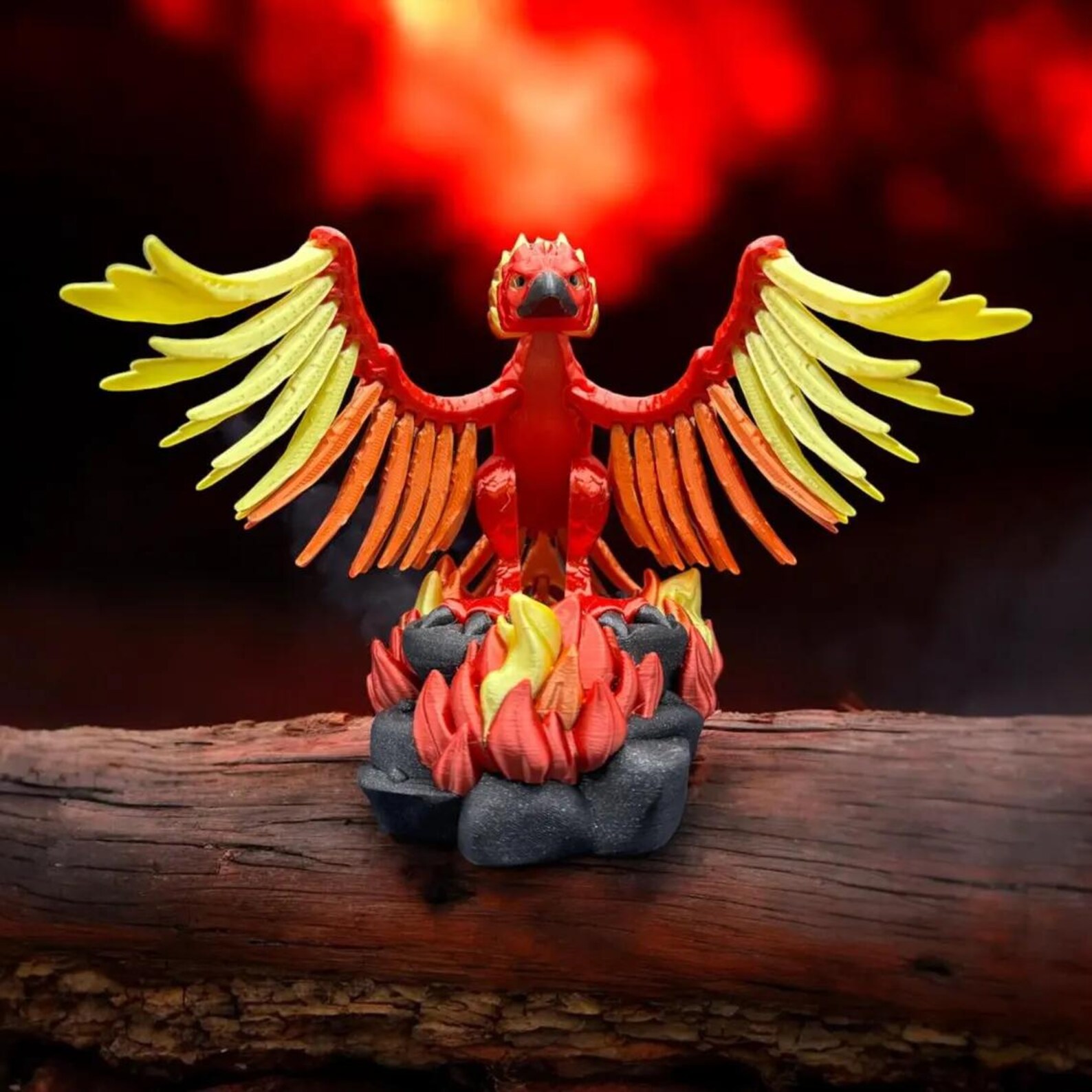 Flexi Factory Phoenix 3D Printed Articulated Phoenix Poseable ...