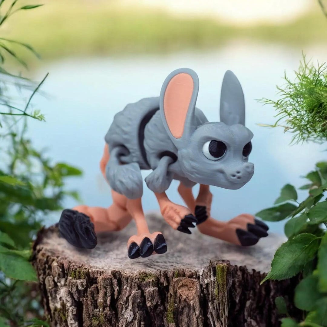 Flexi Articulated Jerboa 3D Printed Poseable Jerboa Figurine Cute and ...