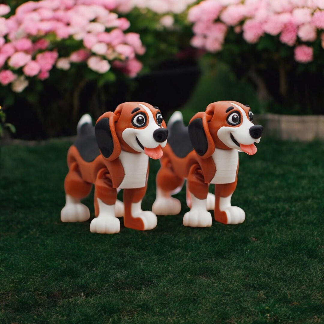 Flexy Beagle 3D Printed Poseable Dog Figurine Adorable Collectible Desk Toy - Etsy