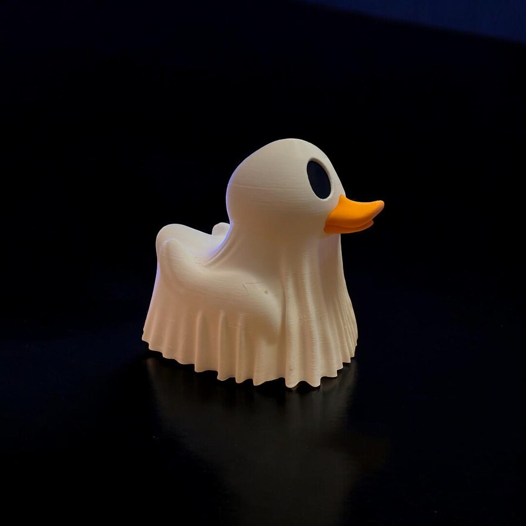 Ghost-themed Rubber Duck 3D Printed Fun and Spooky Collectible Perfect ...