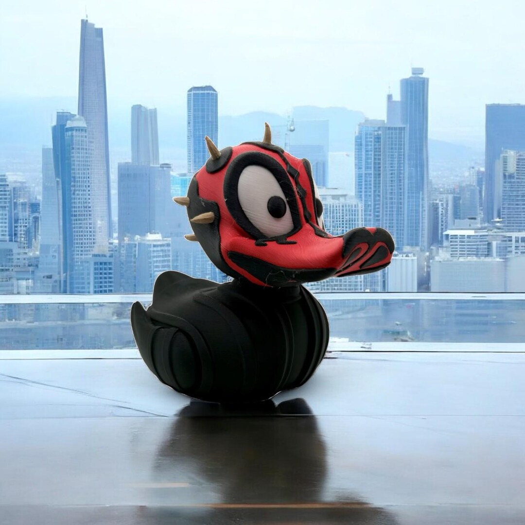 Darth Maul-themed Rubber Duck 3D Printed Dark Side Collectible for Sci ...