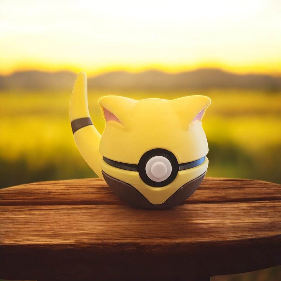 Abra Themed Monster Ball Unique Pokémon-inspired Collectible 3D Printed ...