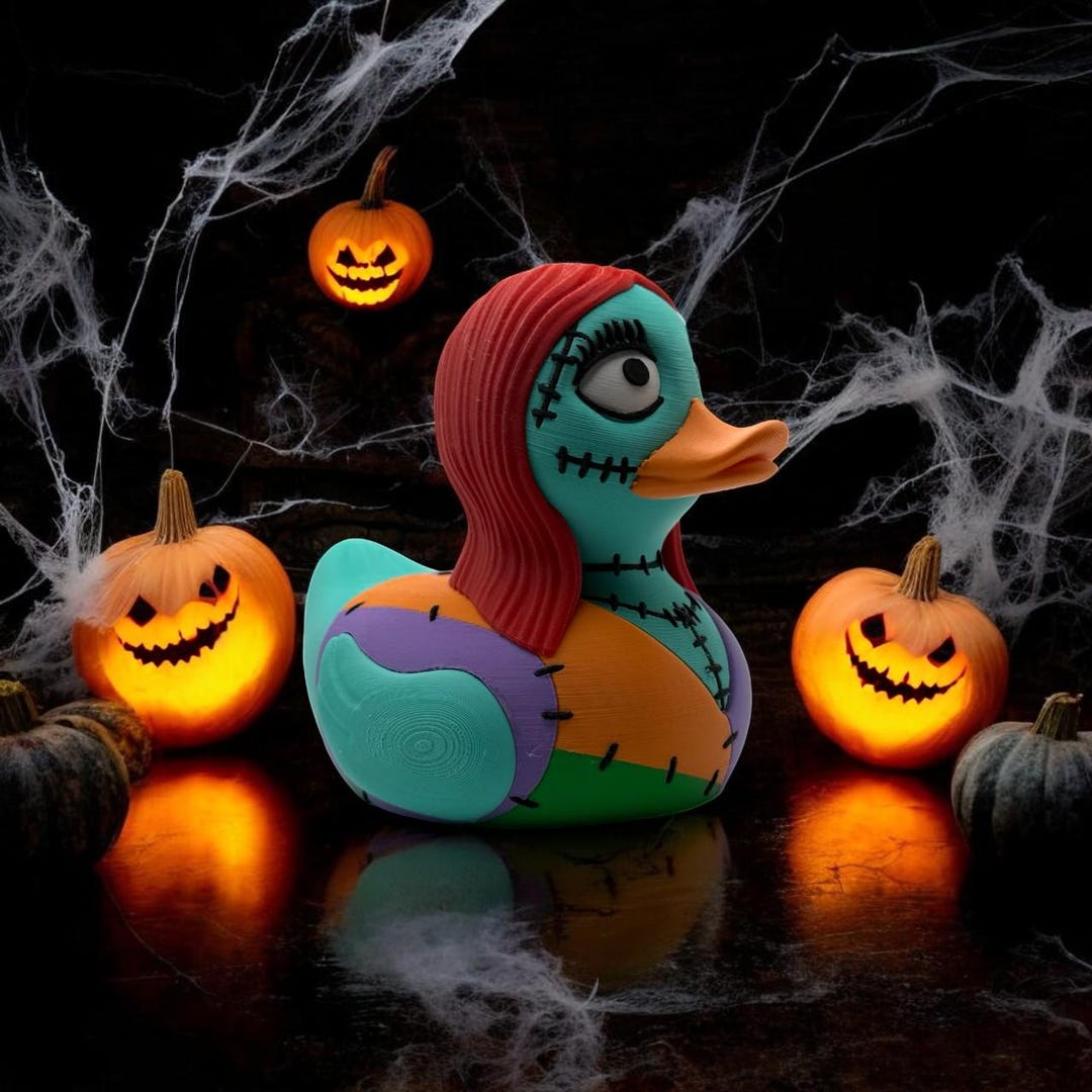 Sally-themed Rubber Duck 3D Printed Spooky Collectible for Fans of ...