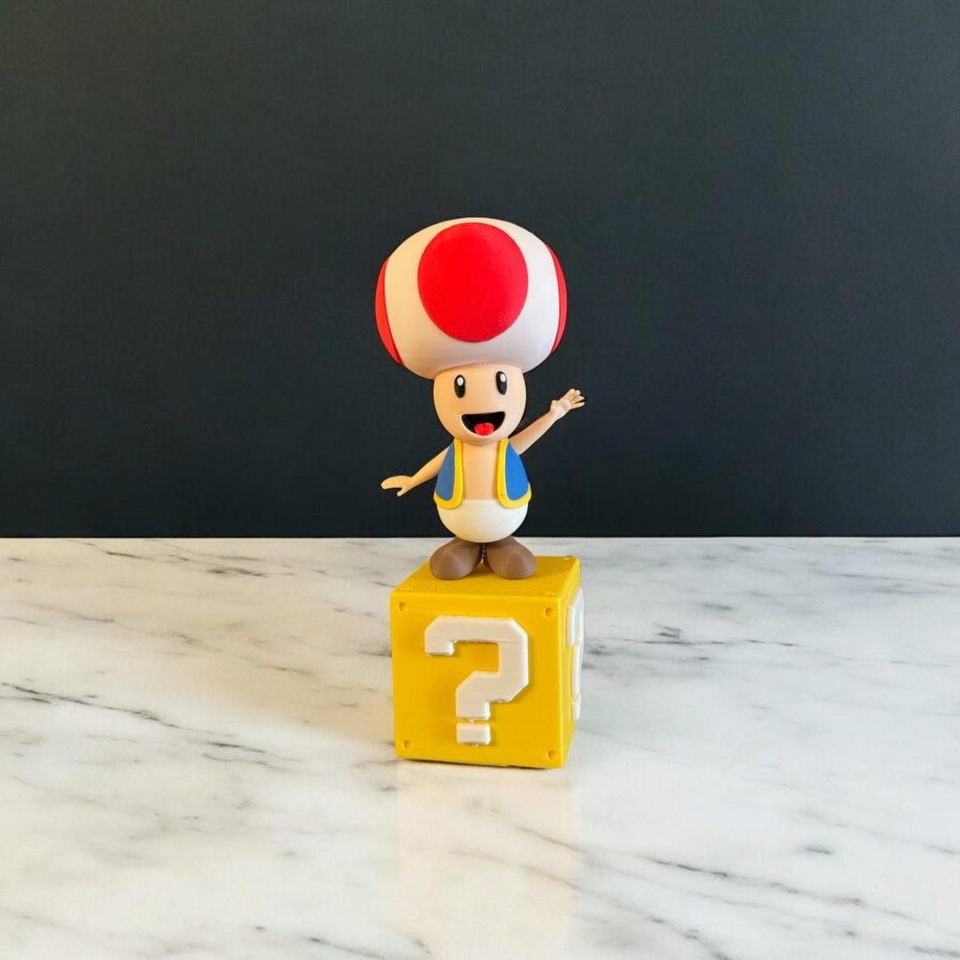 Toad Decorative Figurine 3D Printed Collectible Gaming-inspired Desk ...
