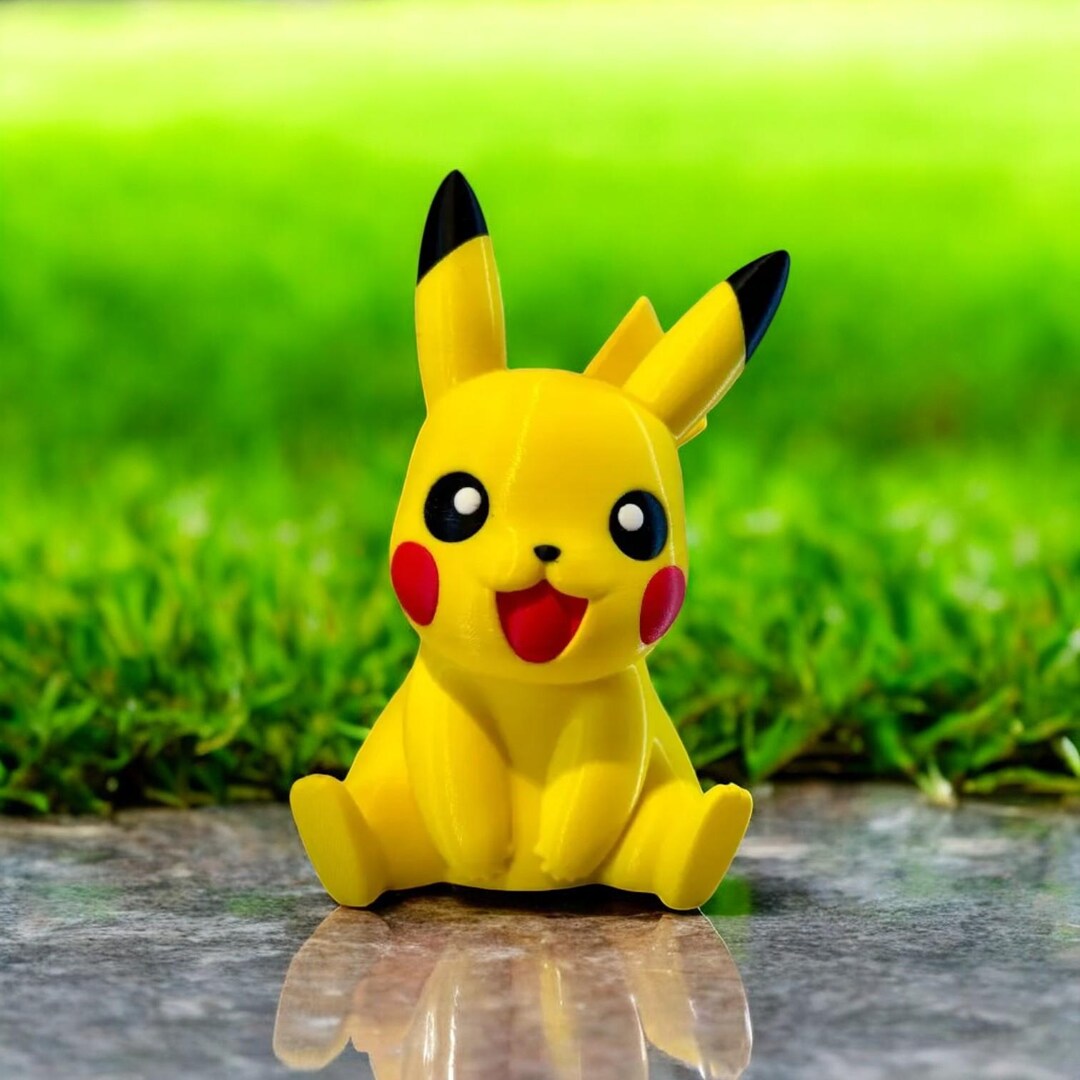 Pikachu-inspired Collectible Figurine 3D Printed Pokémon Fan Art Cute ...