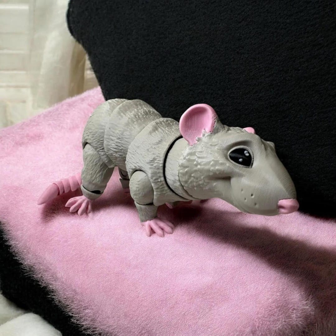 Rat 3D Printed Articulated Fidget Toy Poseable & Fun Collectible - Etsy ...