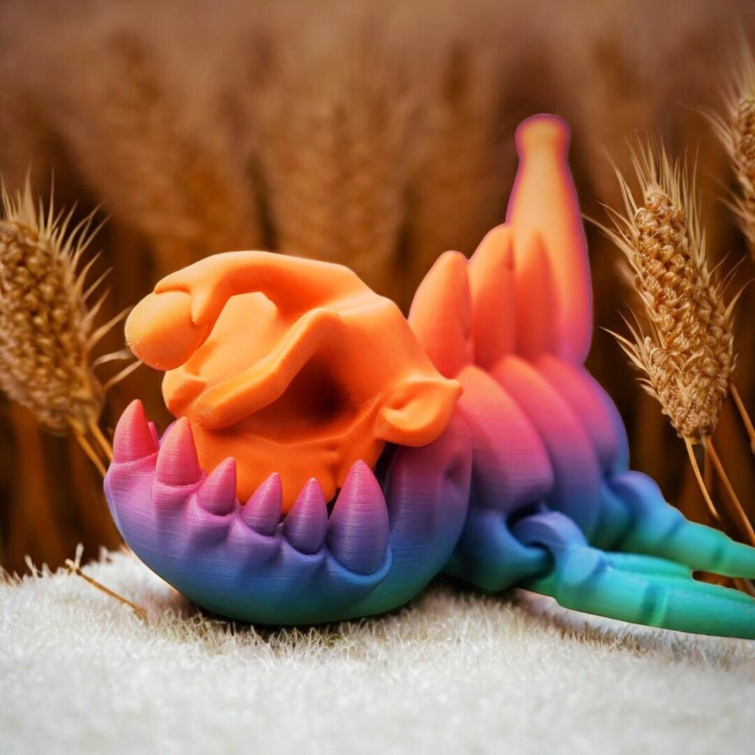 Skeleton Angler Fish 3D Printed Articulated Figurine Poseable Deep-sea ...