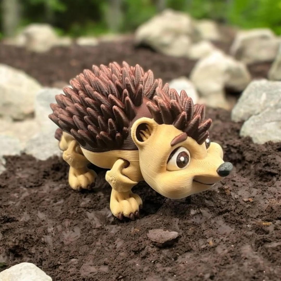 Flexi Factory Hedgehog 3D Printed Articulated Hedgehog Fidget Toy Poseable & Fun Collectible - Etsy