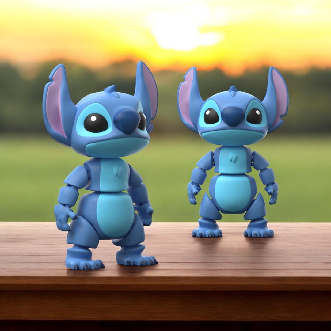 Flexi Articulated Stitch-inspired Alien Creature 3D Printed Poseable ...