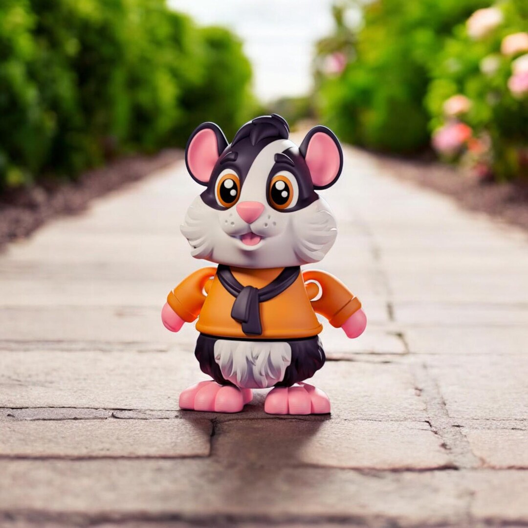 Flexi Hamster 3D Printed Poseable Hamster Figurine Cute Collectible ...