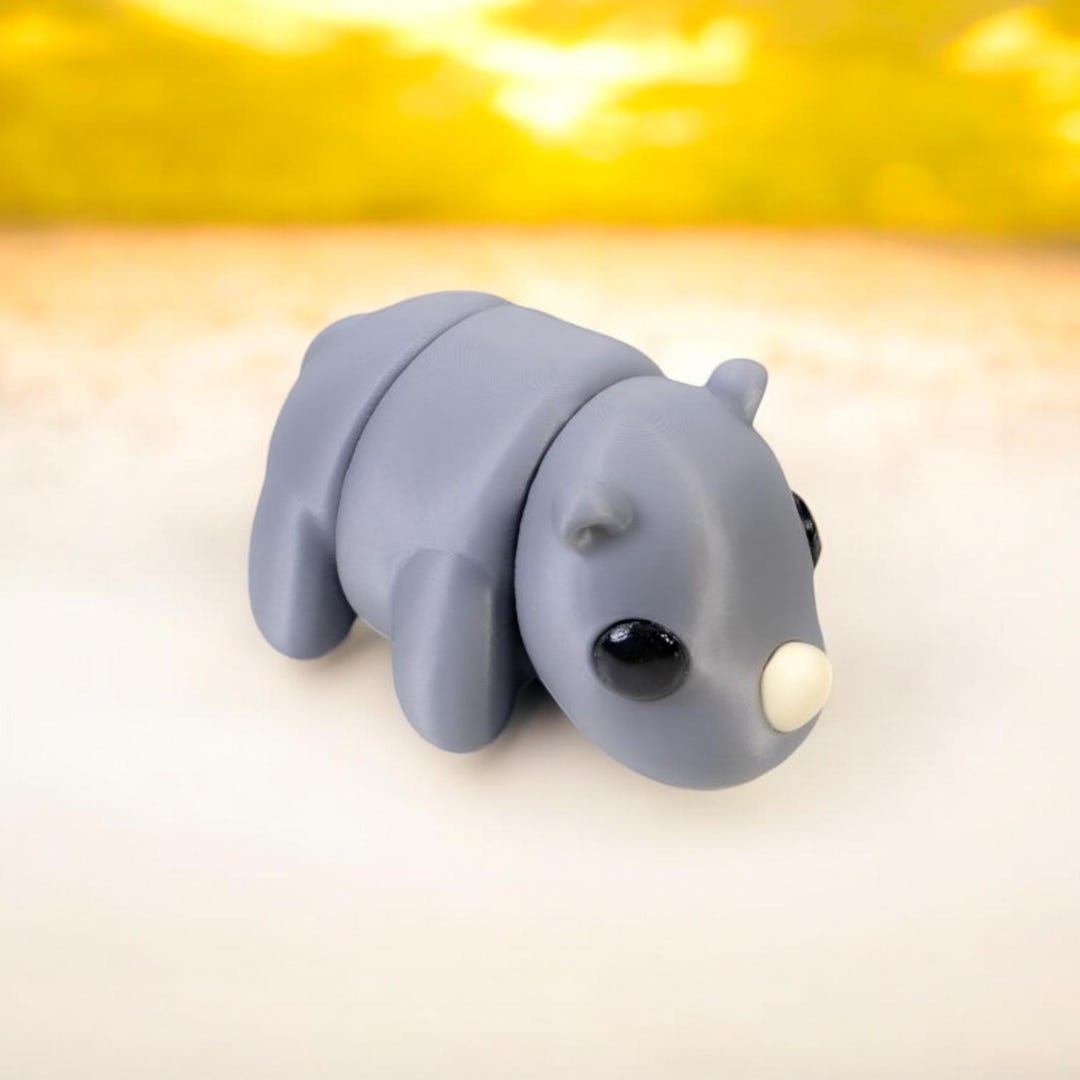 Baby Rhino 3D Printed Cute Mini Adorable Collectible Made in Canada ...