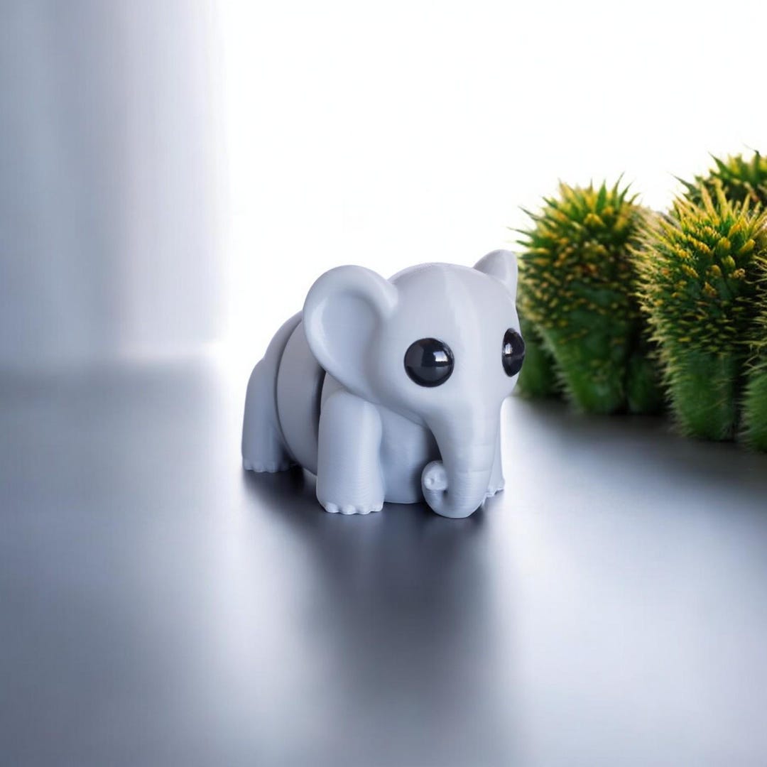 Baby Elephant 3D Printed Cute Mini Adorable Collectible Made in Canada ...