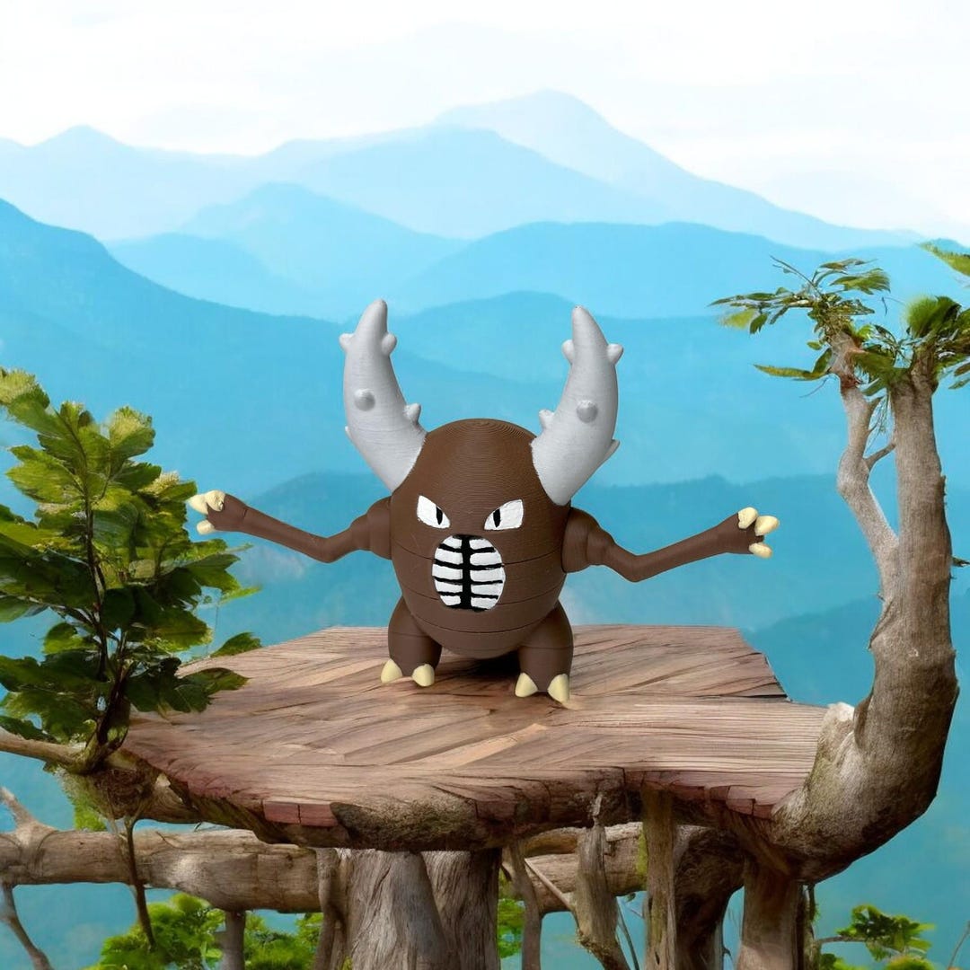 Pinsir-inspired Collectible Figurine 3D Printed Pokémon Fan Art Fierce ...