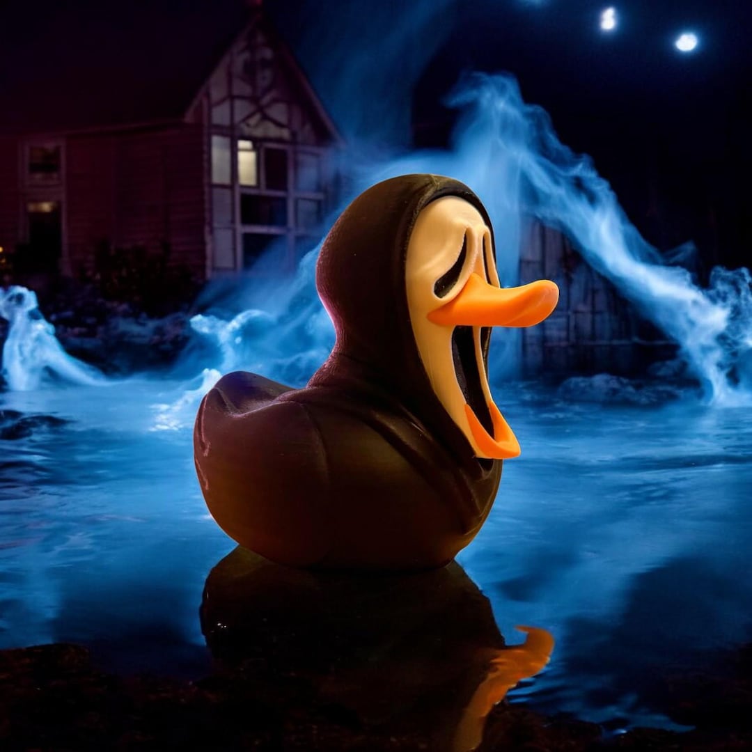 Scream-themed Rubber Duck 3D Printed Creepy Collectible for Horror Fans ...