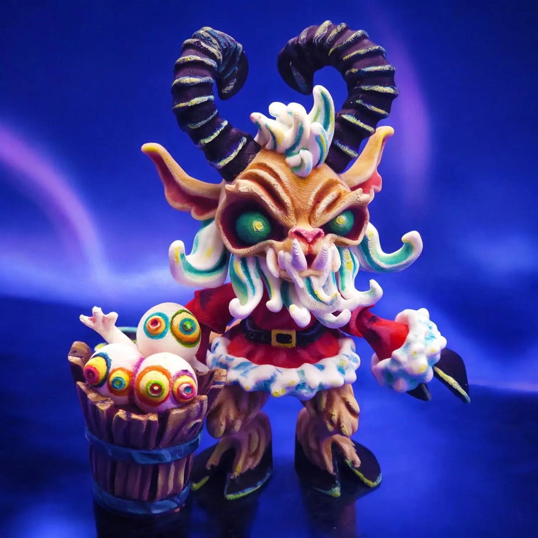 Articulated Krampus Figurine 3D Printed Mythical Collectible & Poseable ...