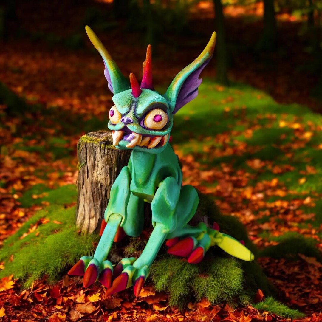 Articulated Chupacabra Figurine 3D Printed Cryptid Collectible ...