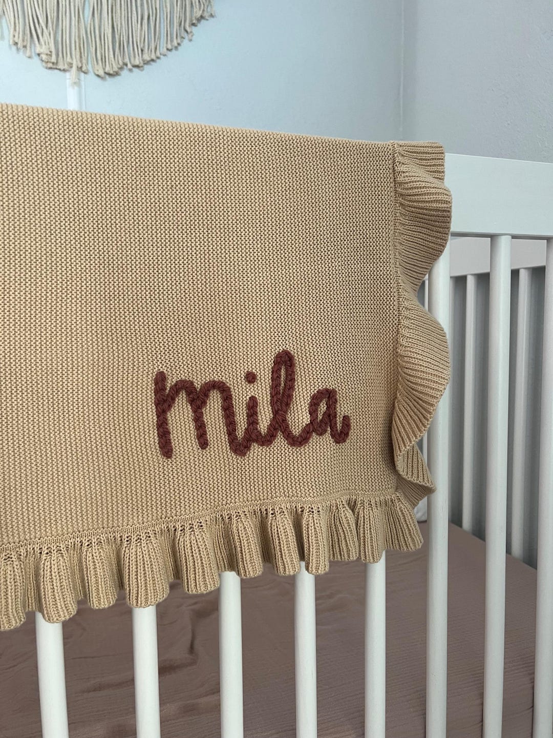 Hand Embroidered Baby Blankets - Etsy
