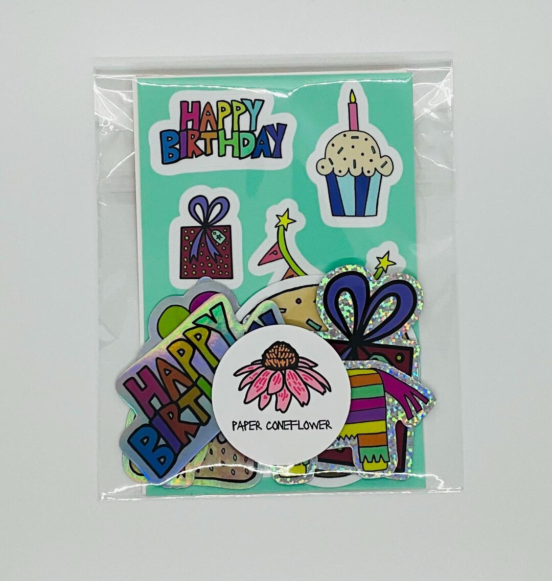 Happy Birthday Sticker Set - Etsy