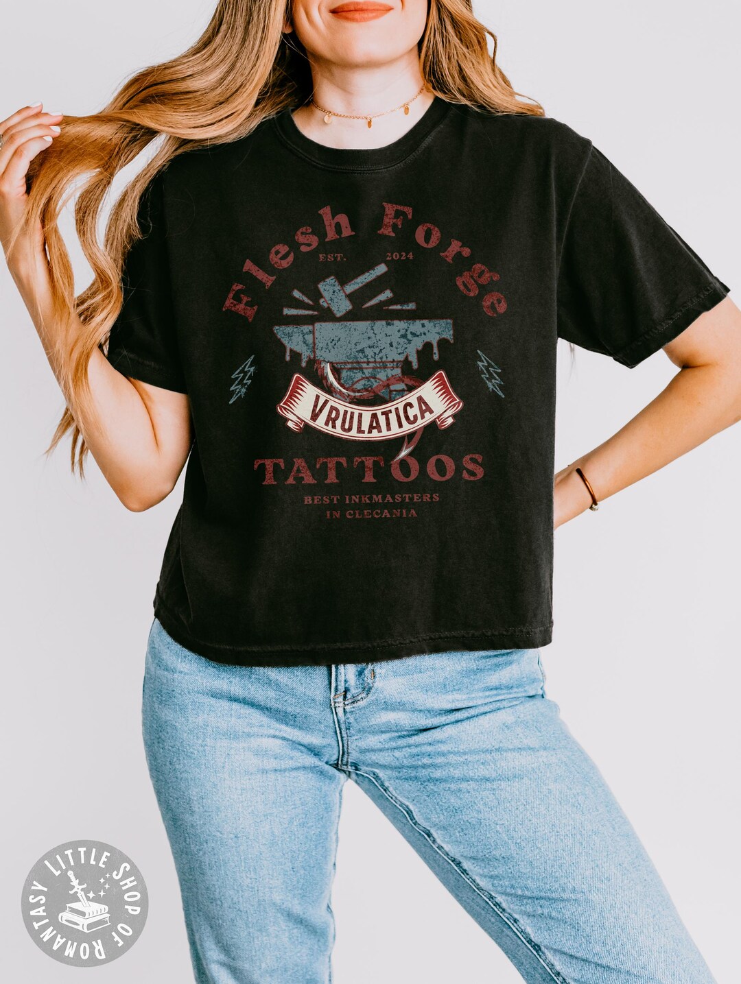 Flesh Forge Tattoo Parlour Crop Top Sikthand Clecanian Series by ...