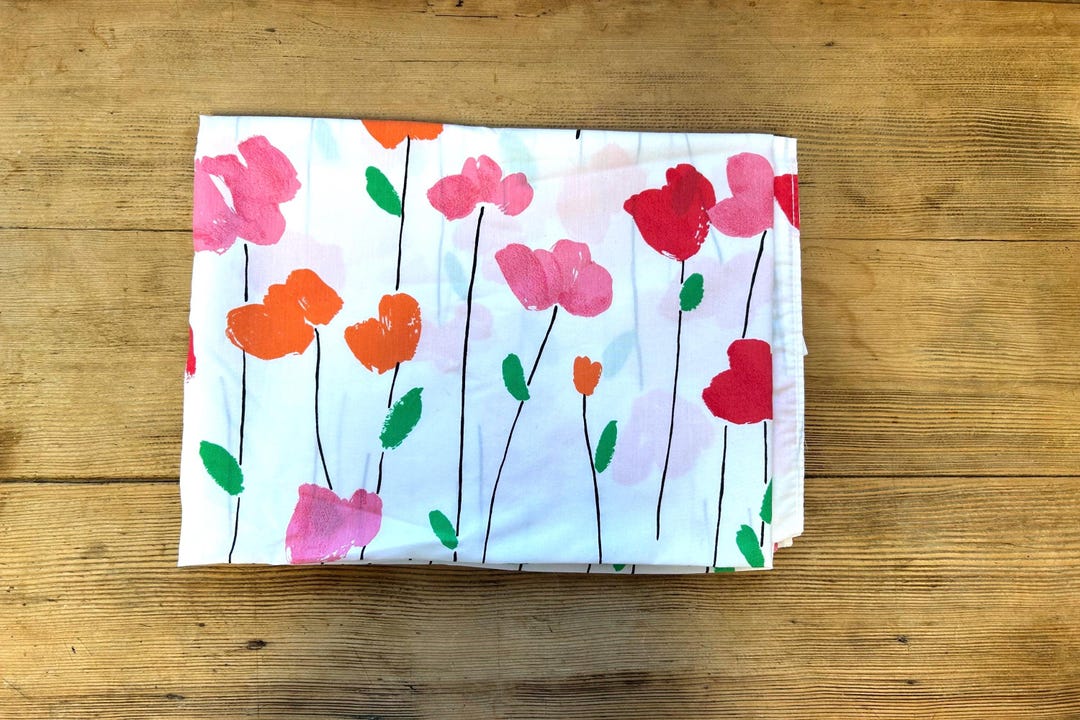 Vera Neumann Poppy Sheet, Twin, Flat - Etsy