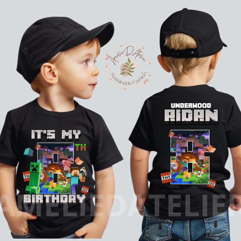 Minecrafter Birthday Shirt - Etsy