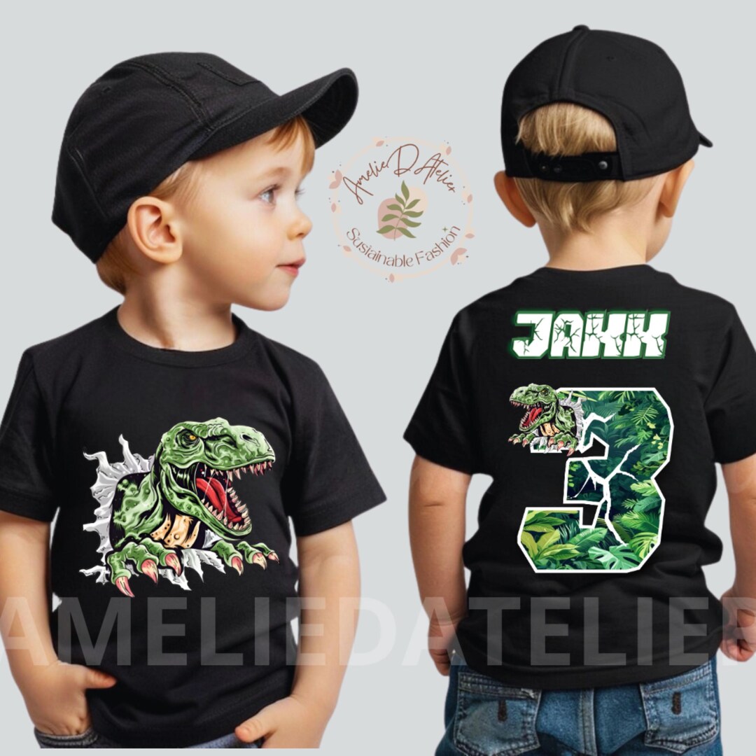 Dinosaur Birthday T Shirt, Personalized Birthday Boy, T-rex Theme Party ...