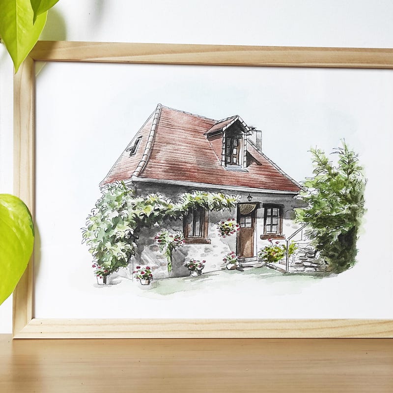Custom Painting of House - Etsy