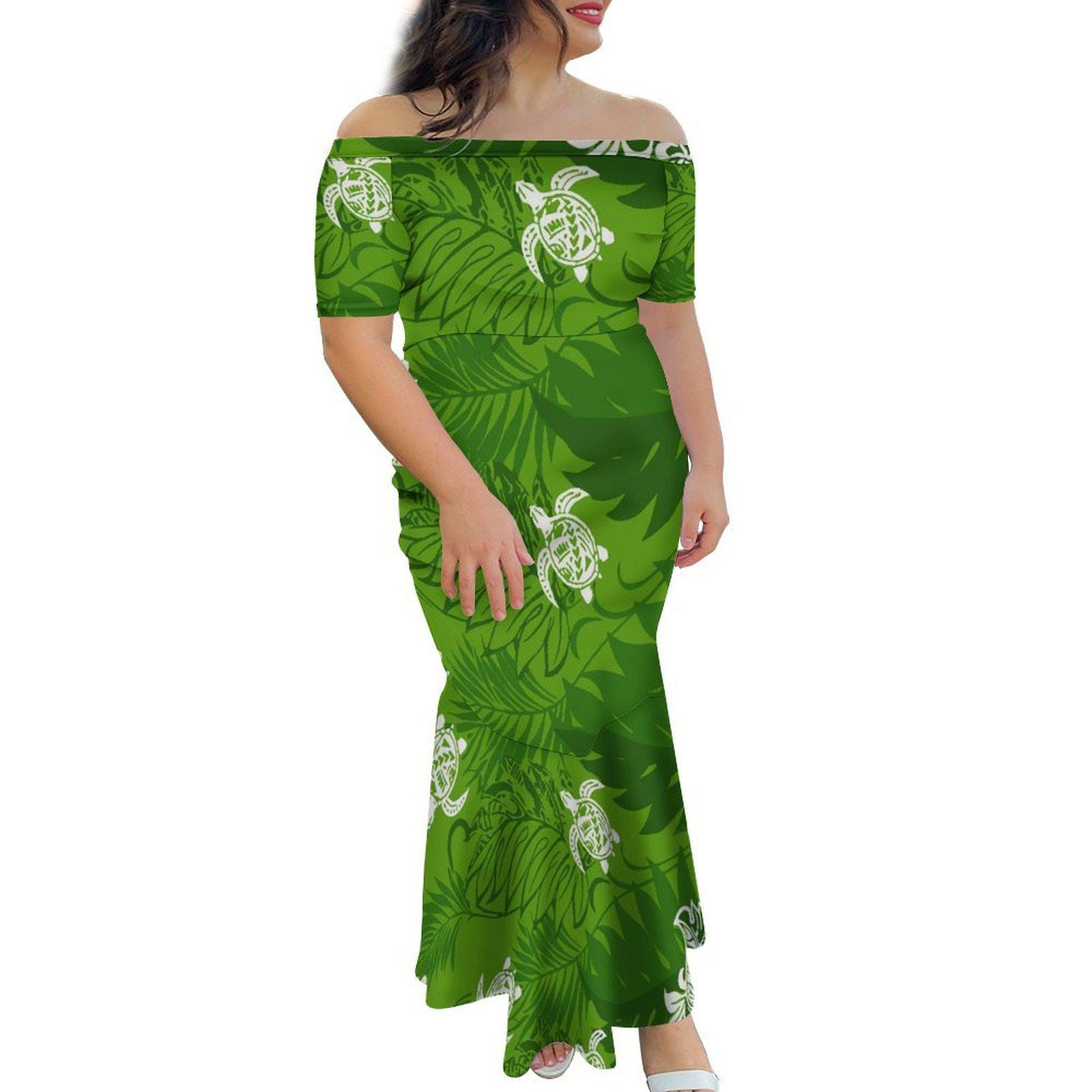 2024 New Design Custom Tonga Polynesian Tribal off Shoulder Fishtail ...