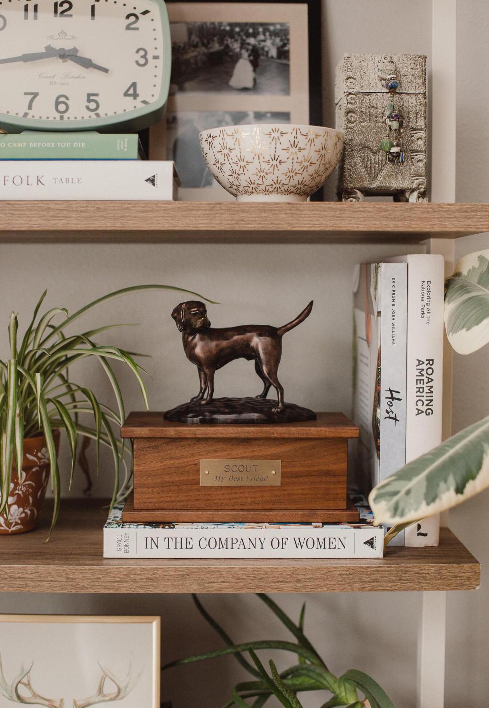 Custom Bronze-style Dog or Cat Memorial Urn, Personalized Pet Memorial ...