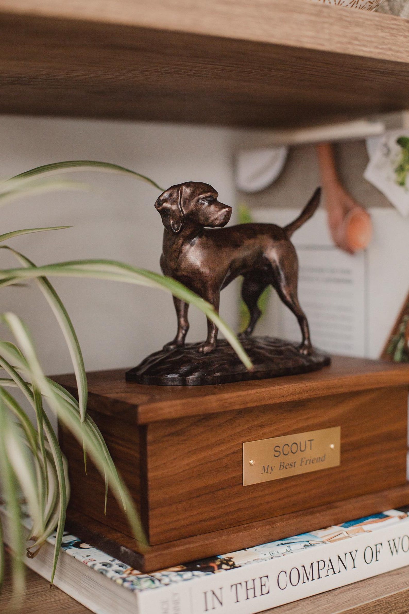 Custom Bronze-style Dog or Cat Memorial Urn, Personalized Pet Memorial ...