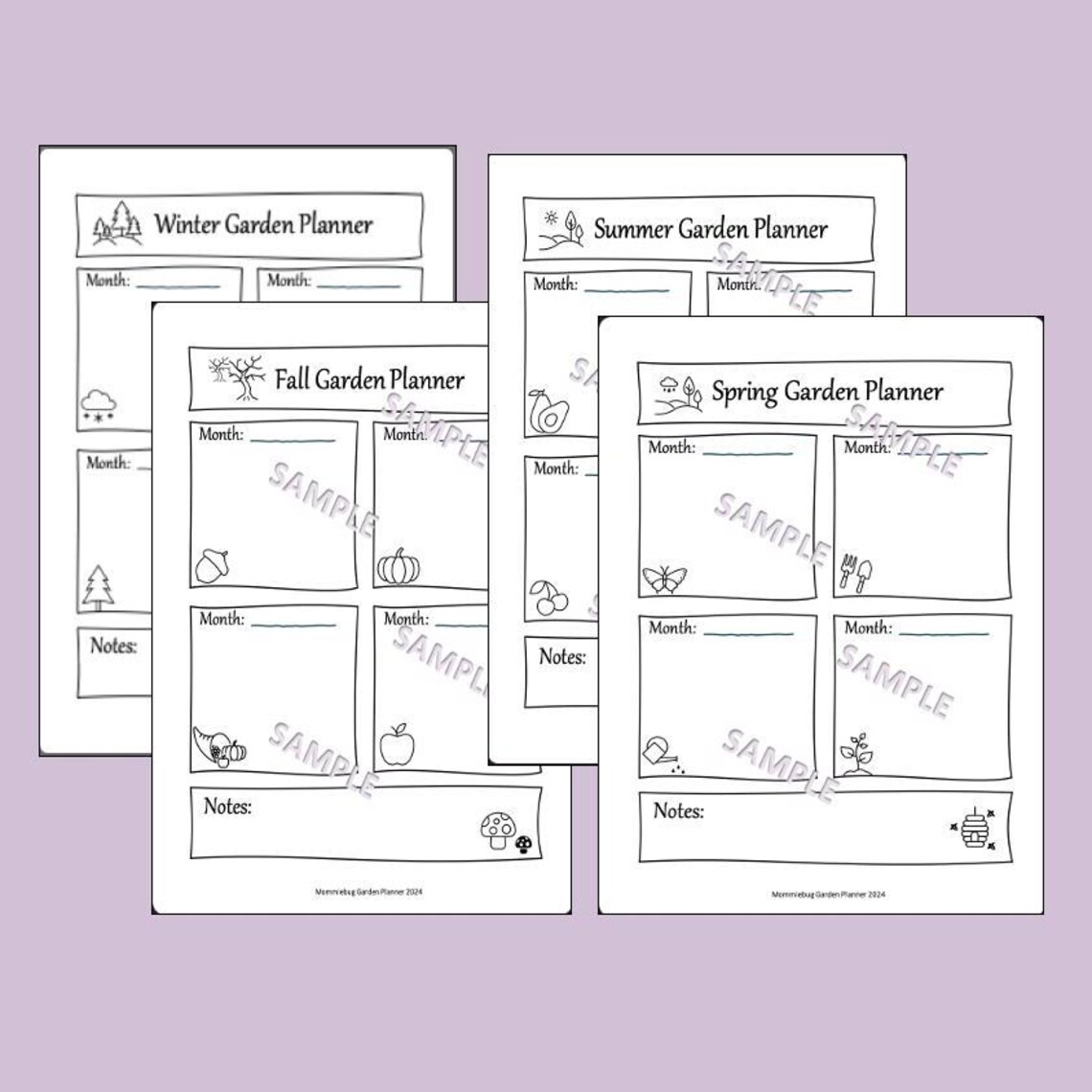 Simple Seasonal Gardening Calendar, Monthly Garden Calendar, Garden ...