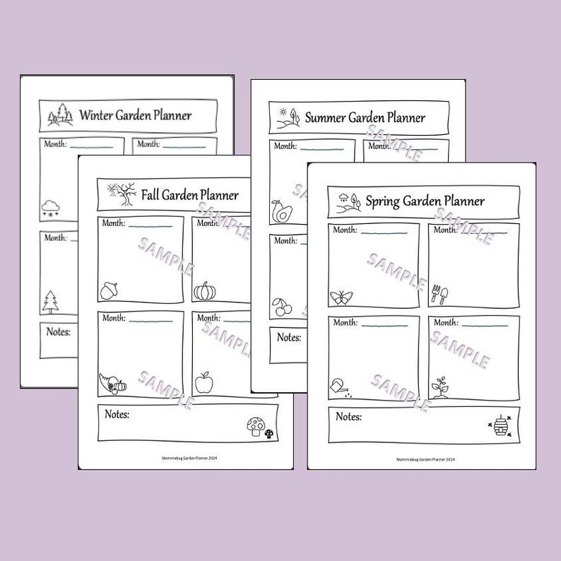 Simple Seasonal Gardening Calendar, Monthly Garden Calendar, Garden ...