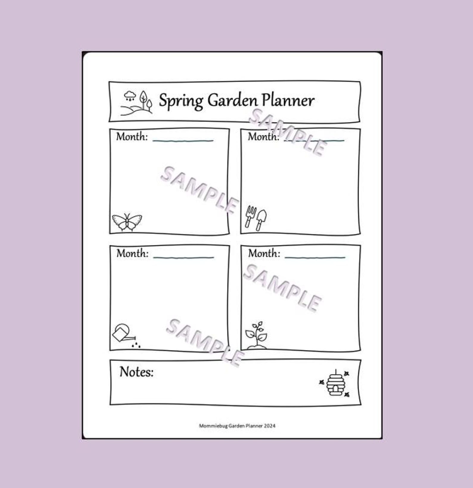 Simple Seasonal Gardening Calendar, Monthly Garden Calendar, Garden ...