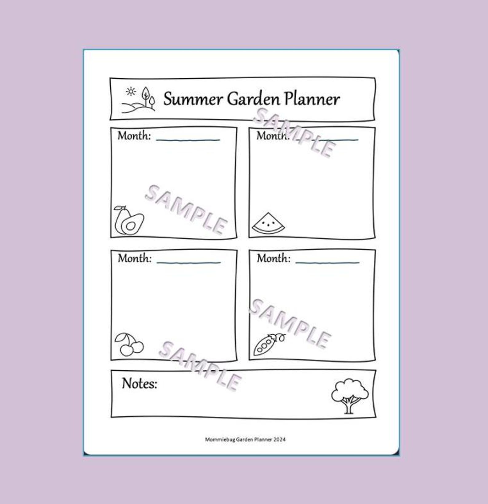 Simple Seasonal Gardening Calendar, Monthly Garden Calendar, Garden ...