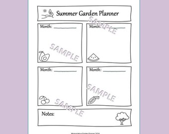Simple Seasonal Gardening Calendar, Monthly Garden Calendar, Garden ...