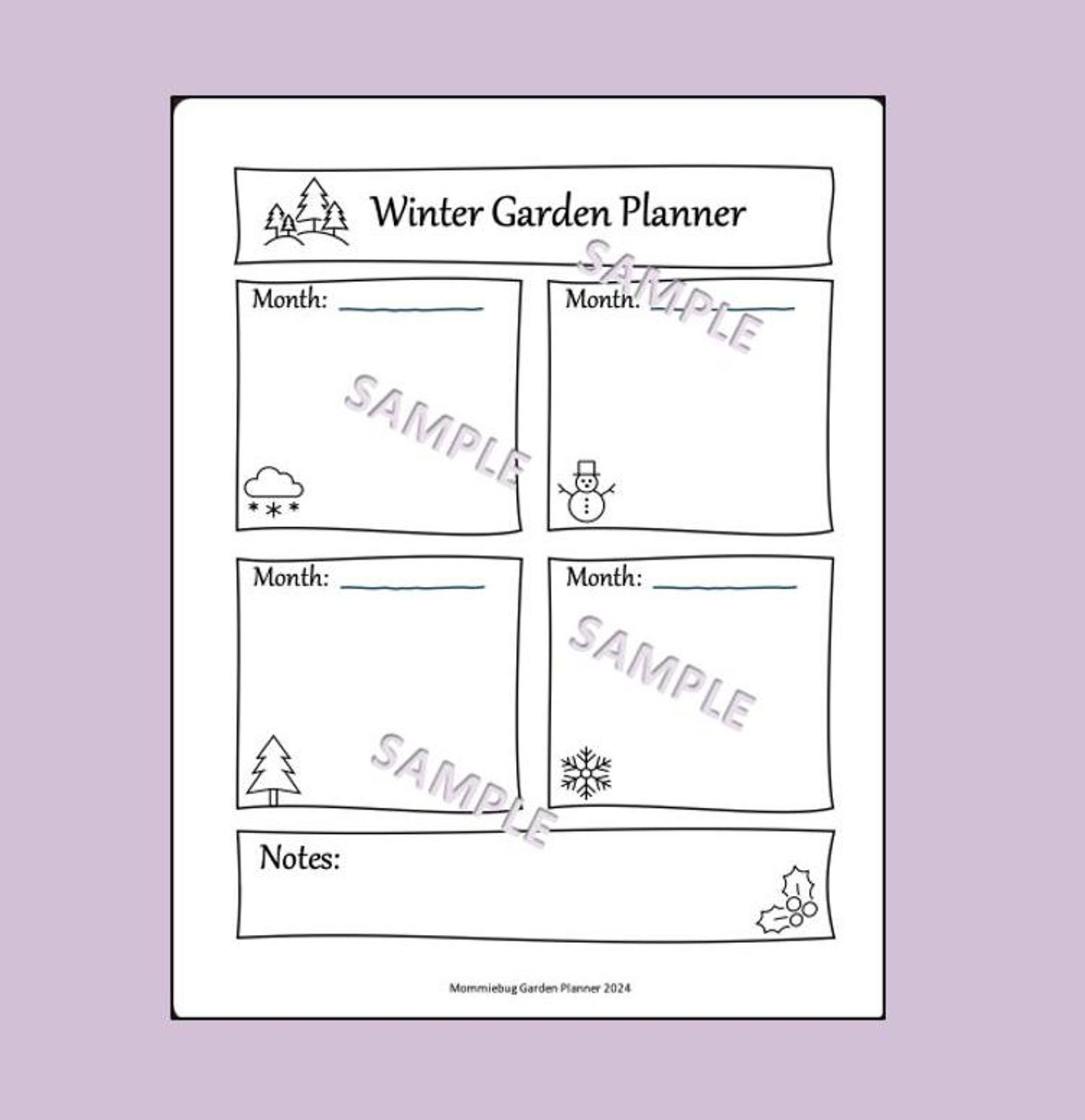 Simple Seasonal Gardening Calendar, Monthly Garden Calendar, Garden ...