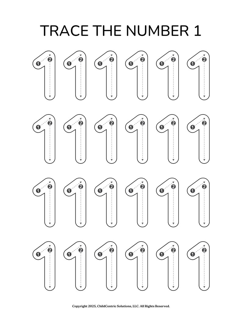 Trace and Count Numbers 1 to 10 – Numerals, Words, Learn and Write ...