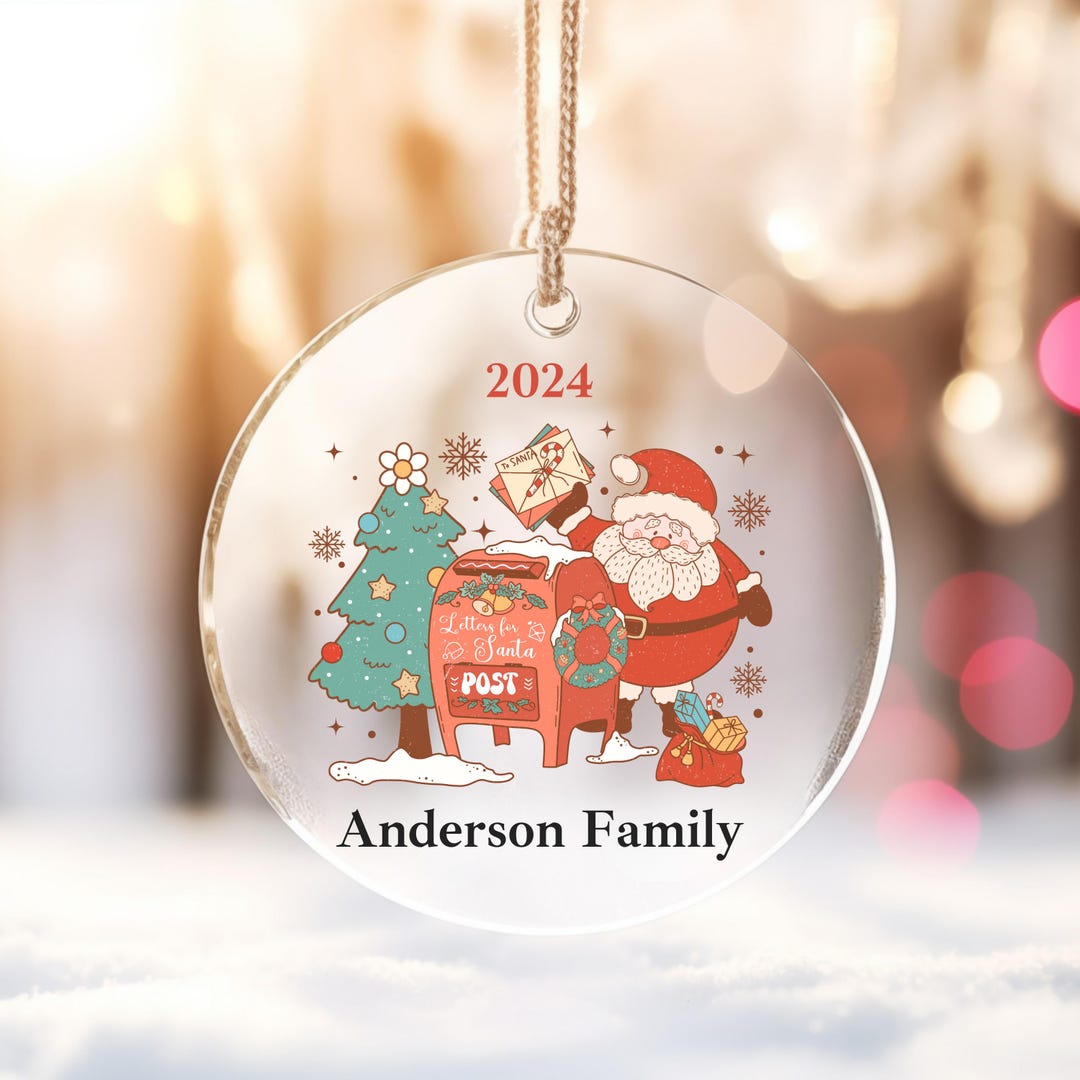 Personalized Santa Claus Ornament, Letters for Santa Ceramic Ornament ...