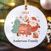 Personalized Santa Claus Ornament, Letters for Santa Ceramic Ornament ...