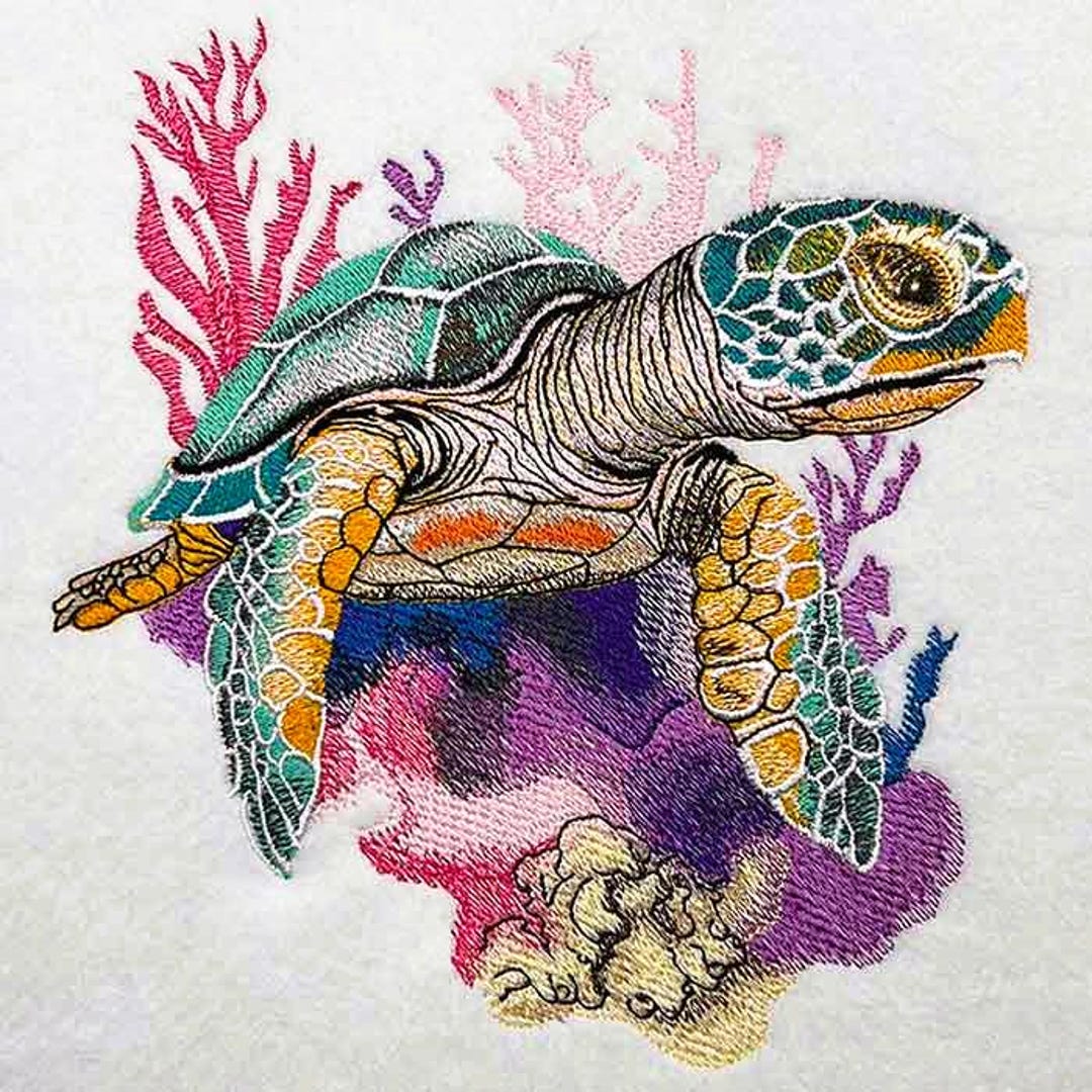 Sea Turtle Machine Embroidery Designs Multiple Sizes XS L Premium ...