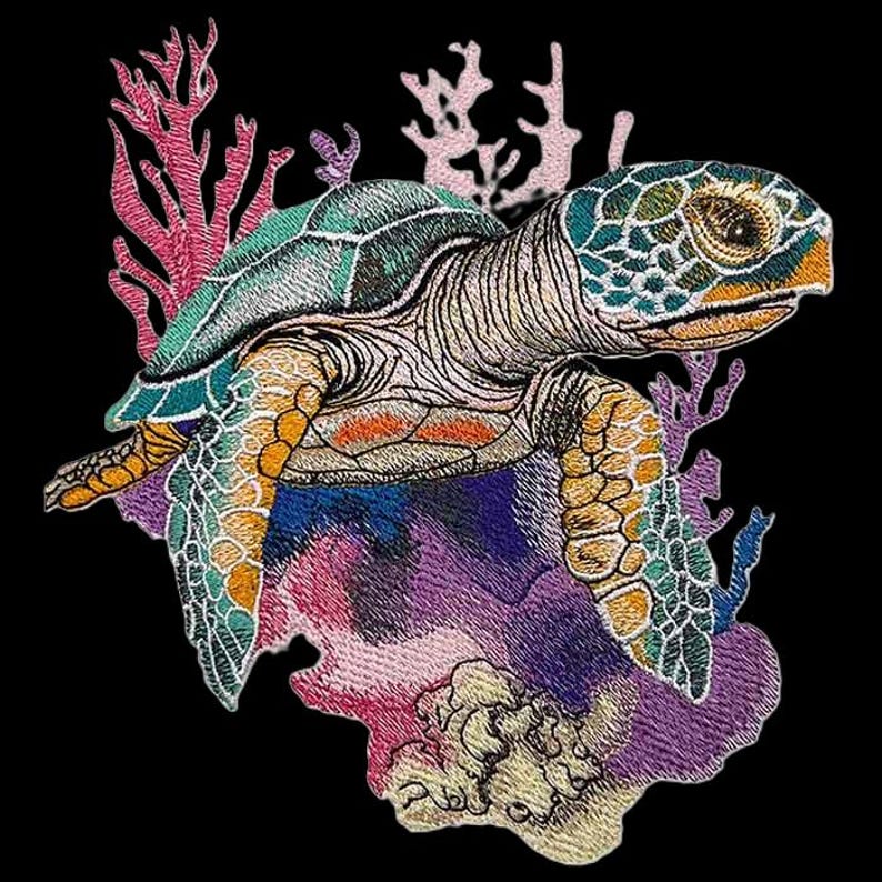 Sea Turtle Machine Embroidery Designs Multiple Sizes XS L Premium ...