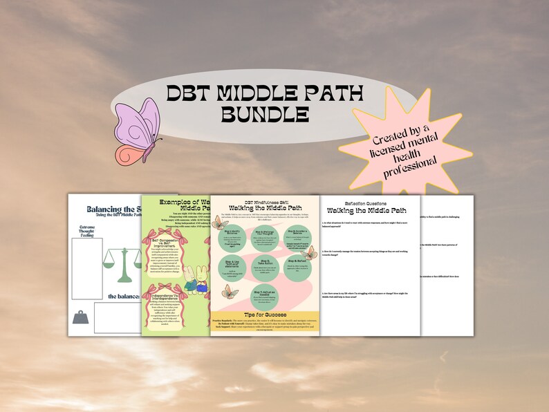 DBT Skills for Teens and Adults Middle Path Handout for Emotion ...