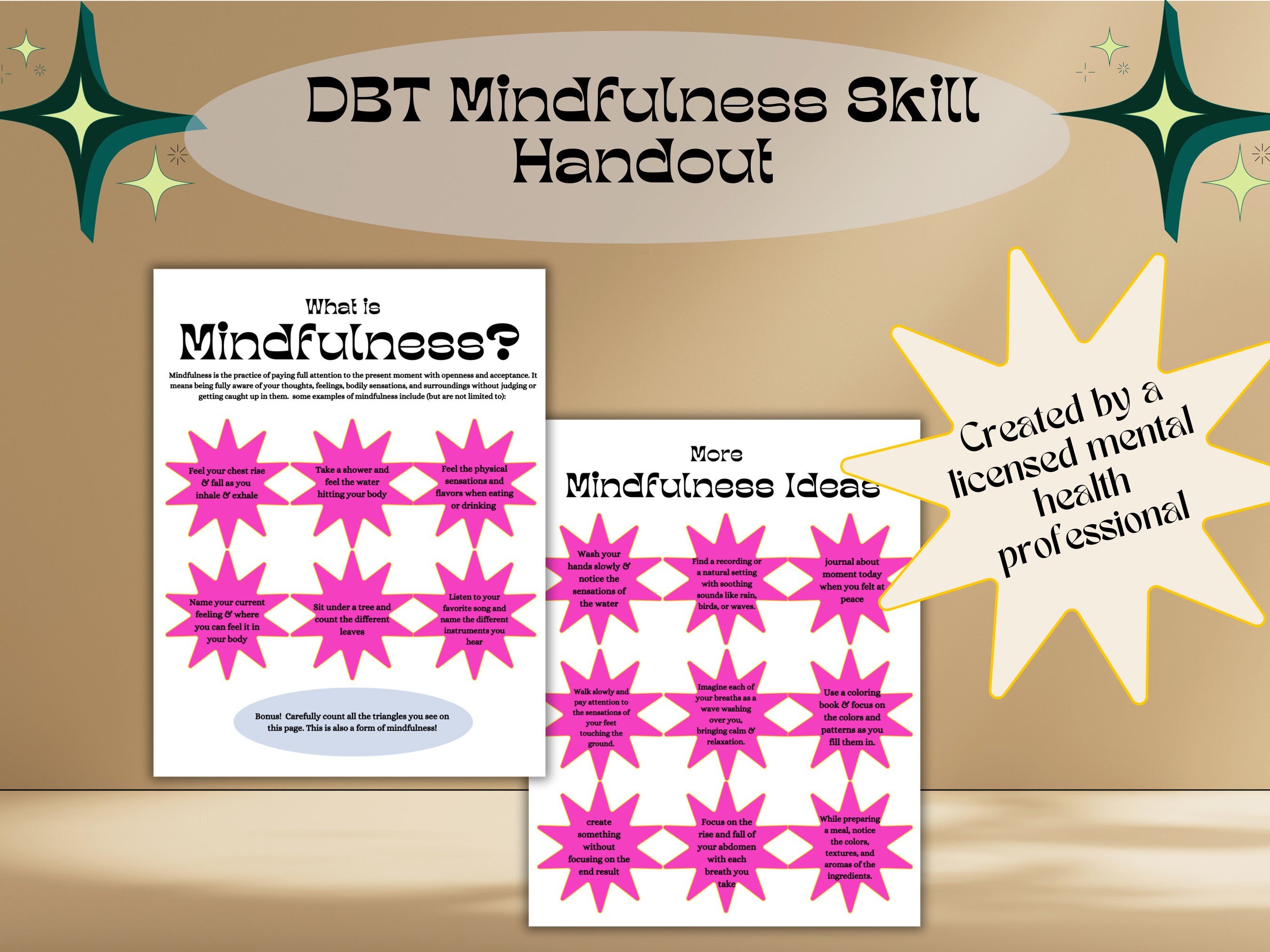 Mindfulness for Teens and Adults Handout, Mindfulness Ideas, DBT ...